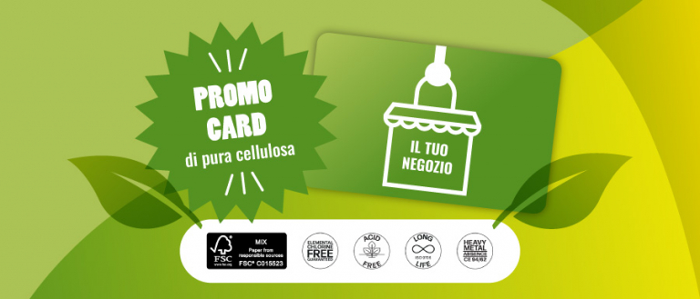 Card di pura cellulosa in promo - Shopping Plus